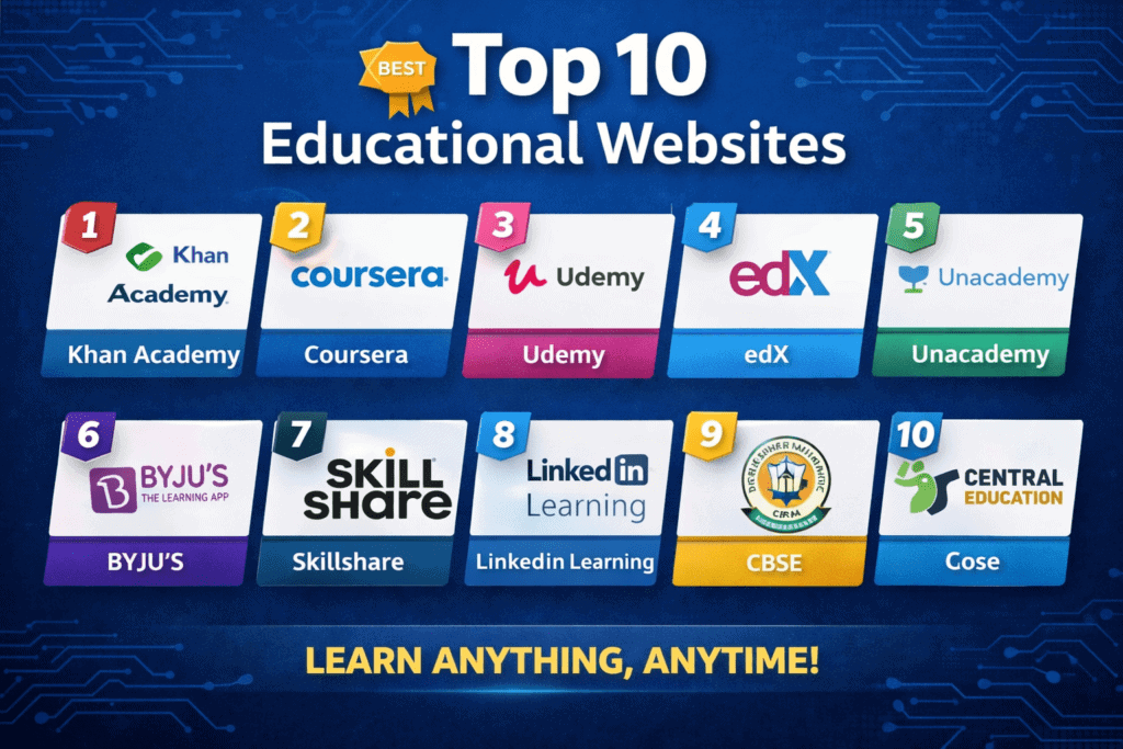 Top 10 Educational Websites for Students (2026 Guide)Top 10 Educational ...